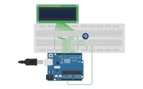 Circuit Design Lcd 1602 Tinkercad