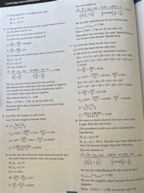 solutions 9231 statistics inferential statistics exercise 2 maths