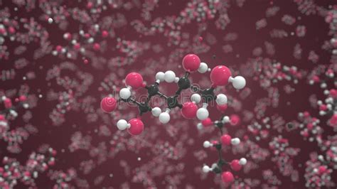 Galactose Molecule Scientific Molecular Model Looping 3d Animation