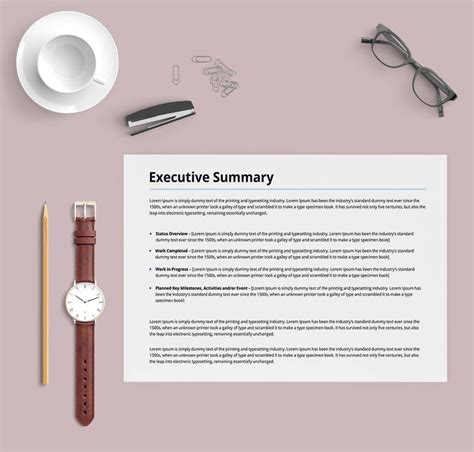 Executive Summary Report Template