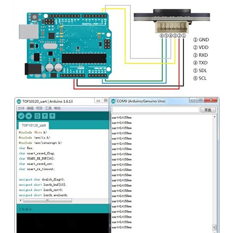 Tof Laser Range Sensor Module Tof10120 Distance Measuring Sensor 10 180cm For Arduino Uart I2c