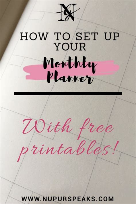 How To Set Up Your Monthly Planner With Free Printables