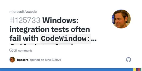 Windows Integration Tests Often Fail With CodeWindow Failed To Load Workbench Window Reason