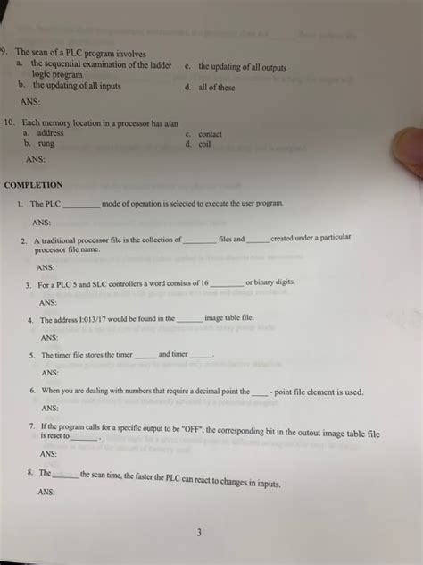 Solved The Scan Of A PLC Program Involves A The Chegg Com