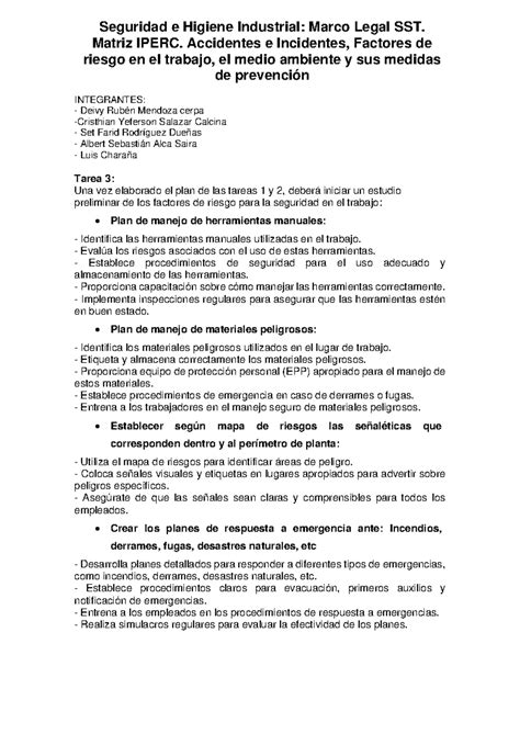 entregable 2 de seguridad e higiene seguridad e higiene industrial