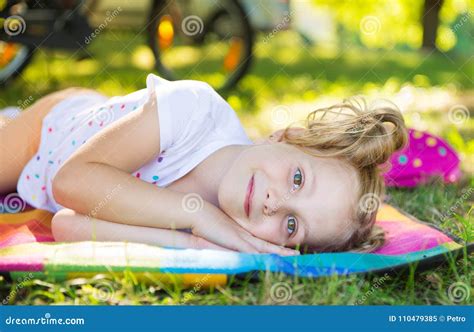 Excited Face Of Pretty Girl In Summer Park Stock Image Image Of Happy