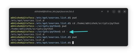 Using Cd Command In Linux