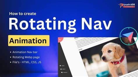 How To Make Rotating Nav Animation Using Html Css Js Piyush608