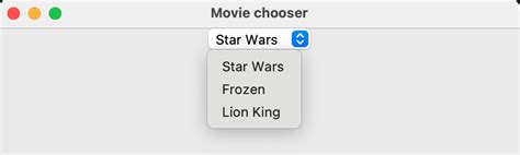 A GUI Window With A Drop Down Box Containing The Options Star Wars