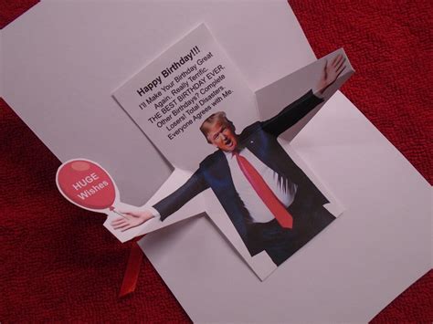 Donald Trump Happy Birthday Wishes Card Pop Up Pop Out Card Hug Maga