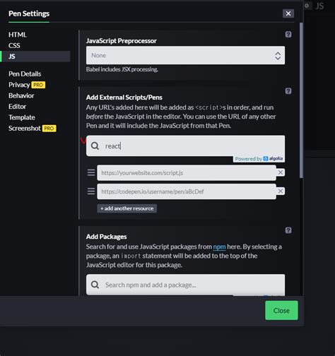 Codepen 코드 테스트 사이트