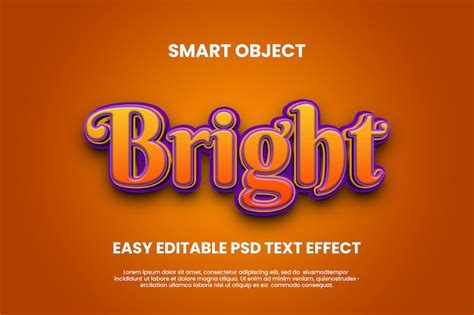 Premium Psd Bright Colorful Smart Object Text Effect