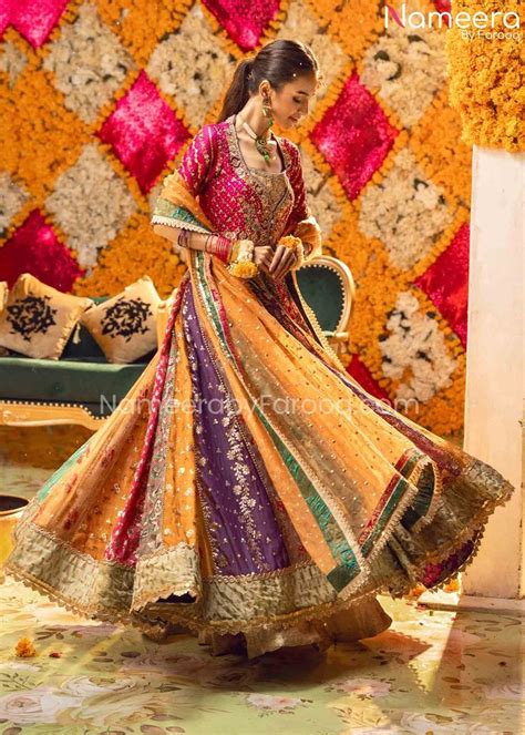 Orange Mehndi Dresses 2022