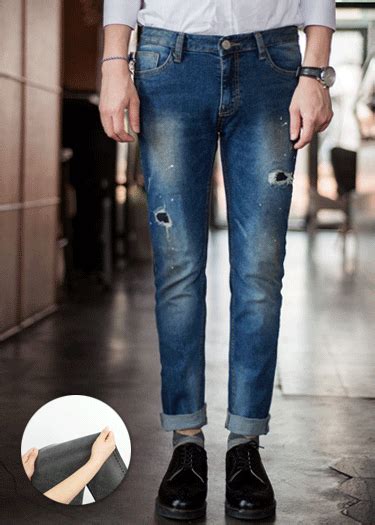 AB 위클리 페인팅 스판 데님 팬츠 남자코디 패션스타그램 스타일 스타일북 스타일팁 style stylebook styletip 남성쇼핑몰 남자쇼핑몰 패션