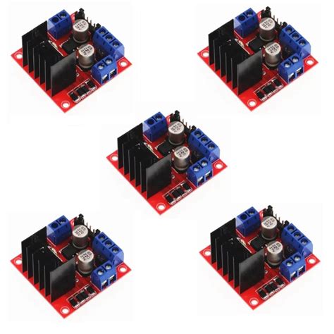 Kit 5 Peças Ponte H Dupla L298n Driver Motor Esp8266 Arduino Shopee