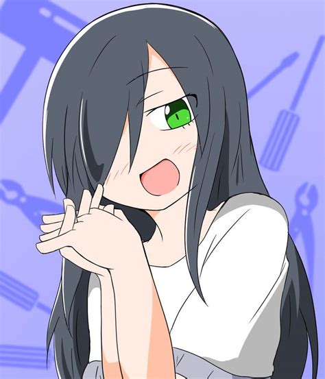 ぴゃーぴこ的刘海遮住眼睛的人物插画图片 Bobopic