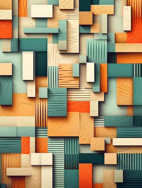 Premium Ai Image Abstract Geometric Background With Rectangles