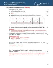 Data Types Homework 3 Answers Docx Homework 3 Binary Arithmetic Data Representation Homework 3
