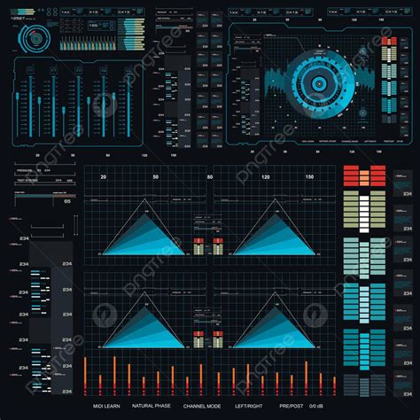 Futuristic Blue Virtual Graphic Touch User Interface Interface Gps Medical Vector Interface