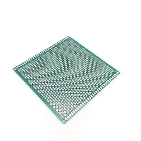 Placa Perforada 10x10cm Verde Electrónica Alpha Guatemala