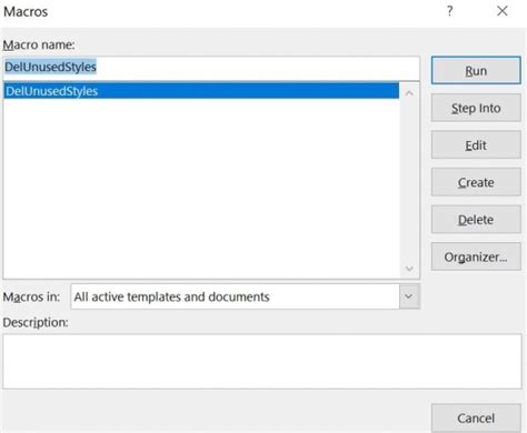 How To Delete Unused Styles Using Vba In Word Techrepublic