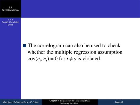 ppt chapter 9 regression with time series data stationary variables