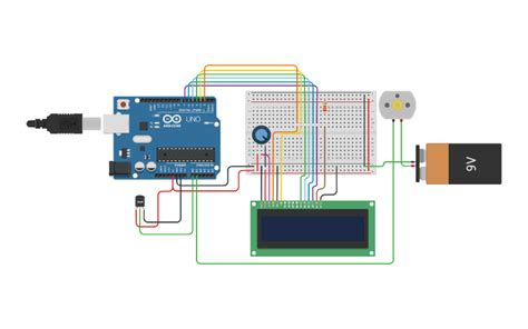 Circuit Design Kontrol Suhu Tinkercad