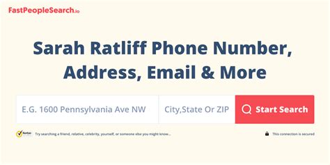 Sarah Ratliff Phone Number Address Email And More