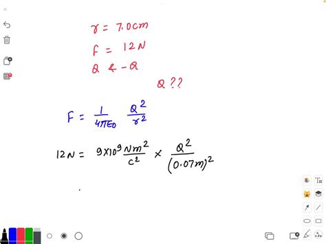 Solved Two Point Charges Are Separated By 7 0 Cm The Attractive