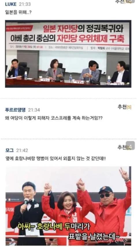 니경원 Sns 에 달린 단결된 댓글들