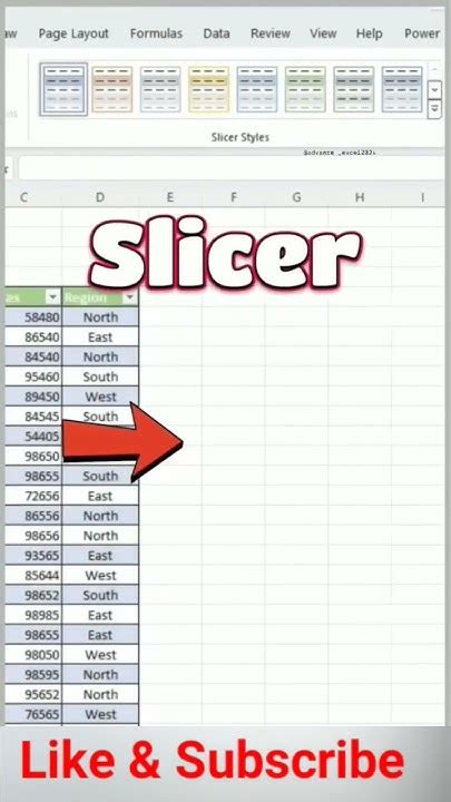 Data Filter Using Slicer In Excel Excel Shorts Excel Youtube
