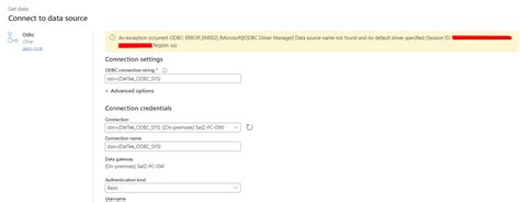 Solved Odbc Connection In Data Pipeline Or Data Flow Gen2
