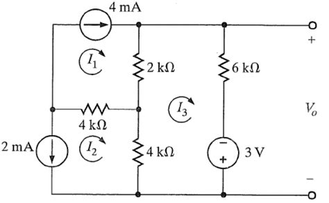 Solved Use Mesh Equations To Find Vo
