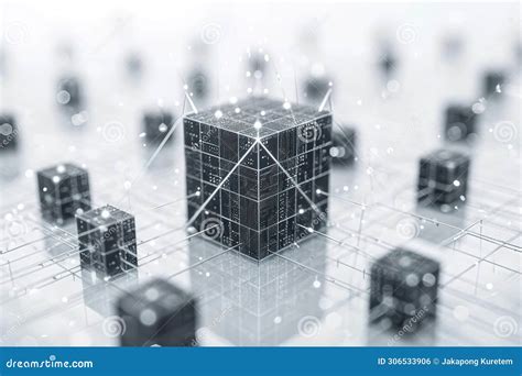 A Data Network Of Cube Connected A Small Neural Network Stock Illustration Illustration Of