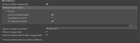android unity and oculus quest lightweight render pipeline lwrp