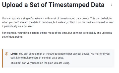 how to upload set of stored timestamp with historical data solved