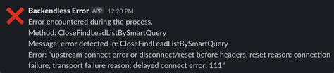 Connection Error Codeless Backendless Support