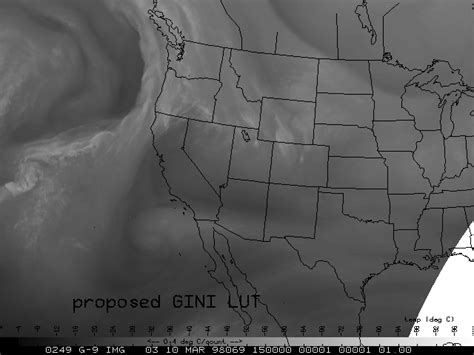 Rammb Proposed Gini Look Up Table Lut And Water Vapor Band 3 Image