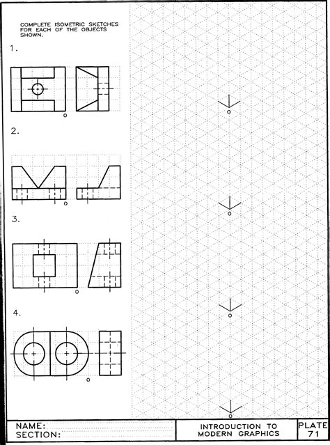 Solved Construct The Isometric Views Of The Four Objects
