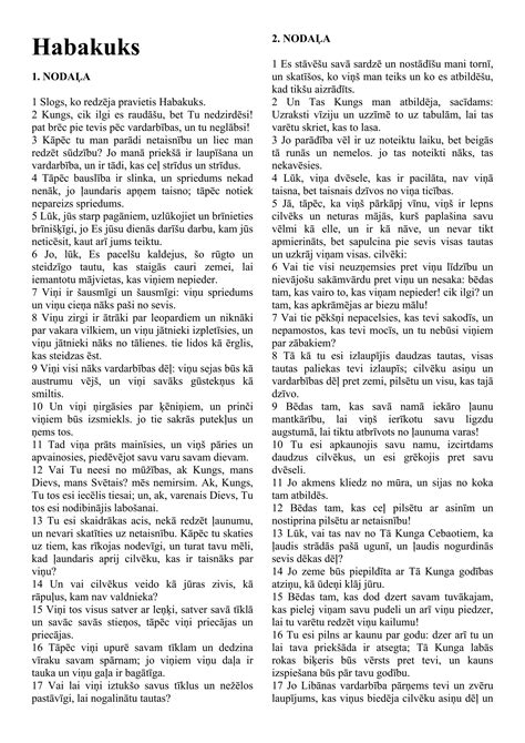 The Book Of Prophet Habakkuk Latvian Pdf