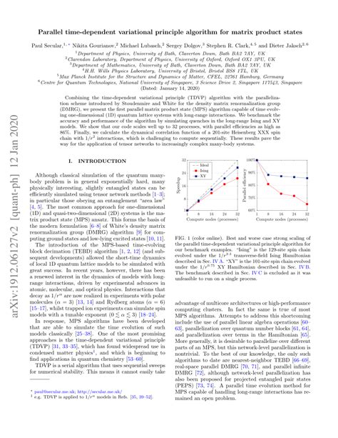 pdf parallel time dependent variational principle algorithm for