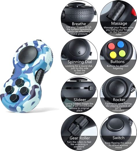 Fidget Pad With 8 Fidget Functions 2nd Generation Fidget Toy Controller Stress Reducer Hand Fidget Pad With 8 Fidget Functions 2nd Generation Fidget Toy Controller Stress Reducer Hand