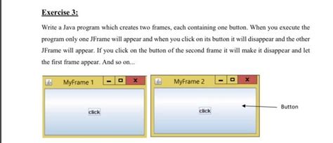 Solved Exercise Write A Java Program Which Creates Two Chegg