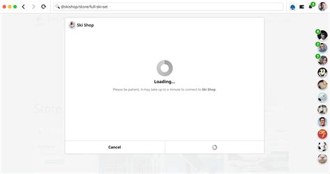 improve loading screen when attempting to connect to a store or load a