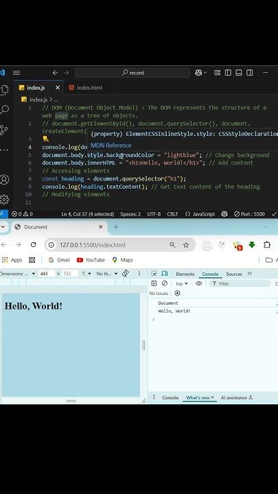 Dom Document Object Model In Javascript 🤩🤫 Tips And Tricks Short