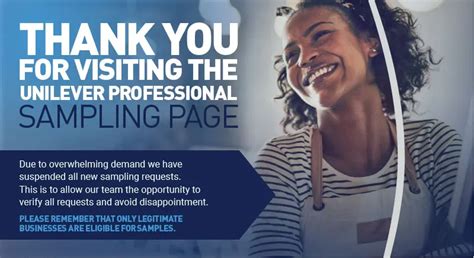 Free Samples Unilever Professional South Africa