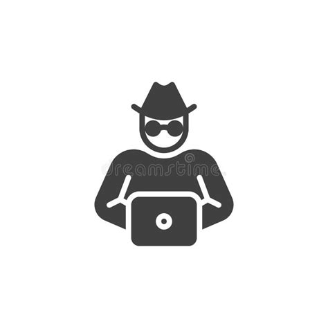 Computer Hacker Vector Icon Stock Vector Illustration Of Sign Logo 266539743