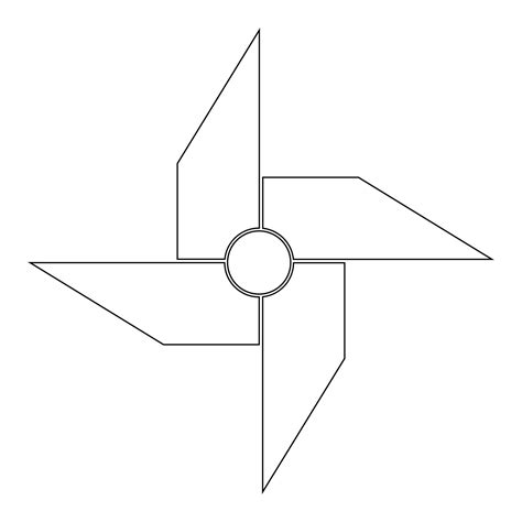Paper Windmill Icon Vector Vector Art At Vecteezy