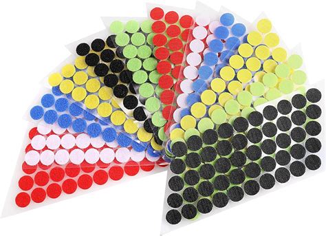 500 Multicolor Adhesive Hook Dan Loop Fastener Dots Indonesia Ubuy