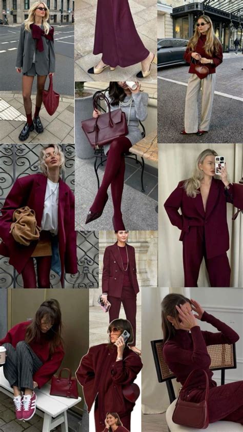 Burgundy Fall Outfits Parisian Outfits Fall Outfits Outfit Inspo Fall